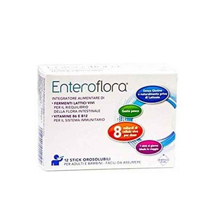 EURITALIA PHARMA (DIV.COSWELL) ENTEROFLORA 12 STICK OROSOLUBILI SCAD.