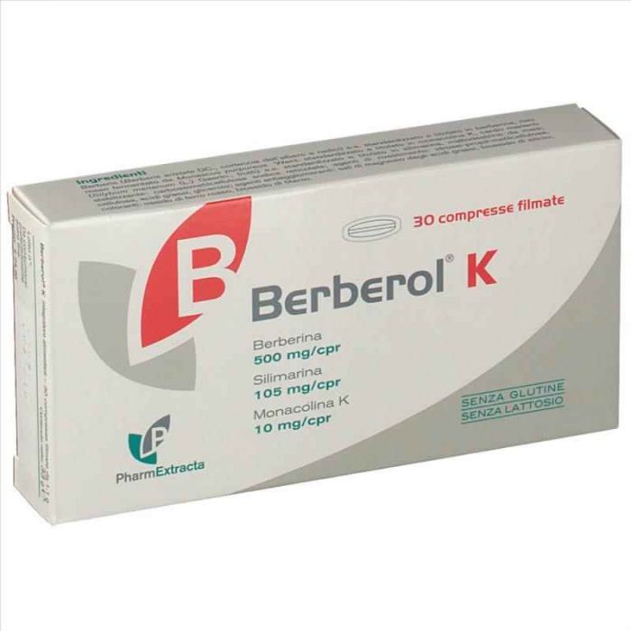 Pharmextracta Linea Colesterolo Berberol K Integratore Alimentare 30 C