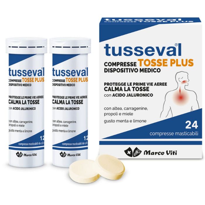 Marco Viti Farmaceutici Tusseval Tosse Plus 24 Compresse