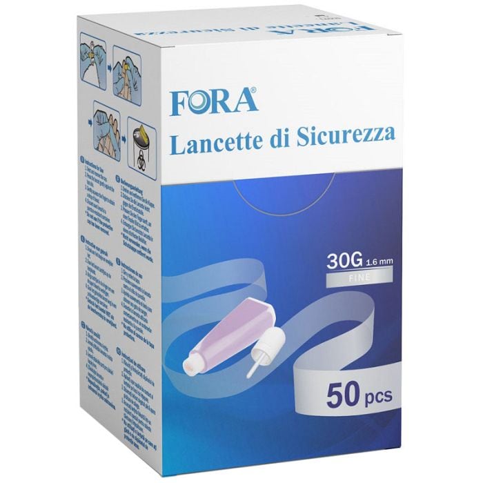 Lancette Pungidito Fora Safety Lancet 30G 50 Pezzi - Farmaciauno