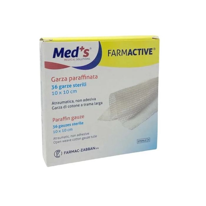 Farmactive Garza Paraffinata Sterile 10x10 - 36 Pezzi