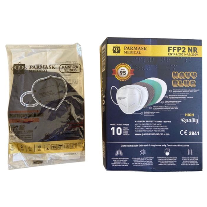 Parmask Mascherina Ffp2 Blu Navy 10 Pezzi - Farmaciauno