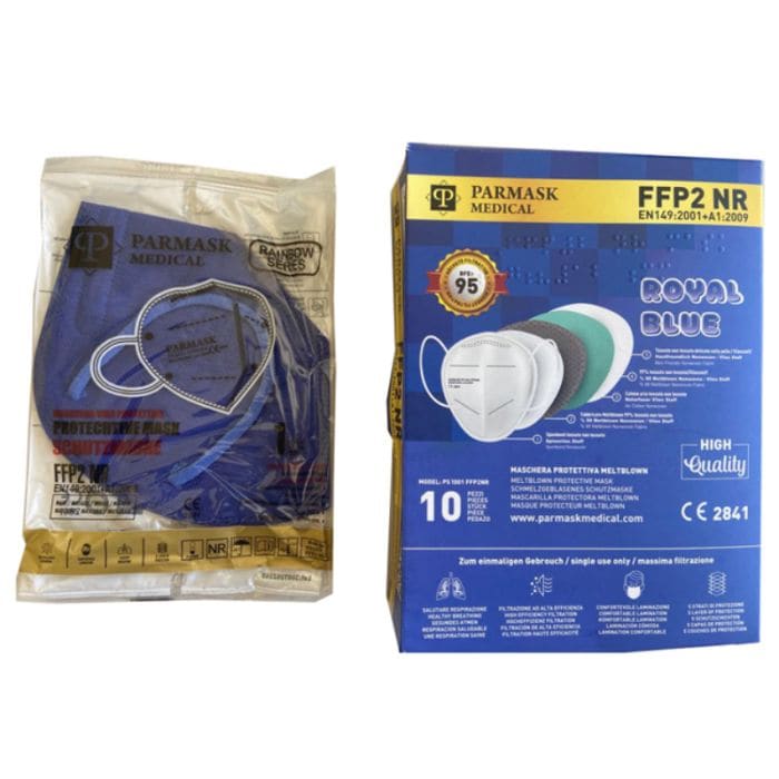 Parmask Mascherina Ffp2 Blu Royal 10 Pezzi - Farmaciauno